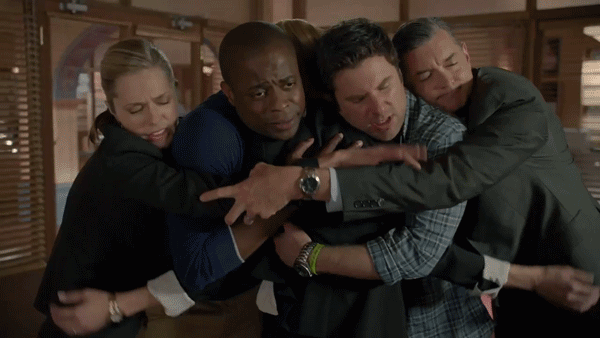 Group Hug Funny Scared GIF | GIFDB.com