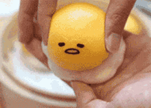Gudetama Egg Getting Squeeze GIF | GIFDB.com