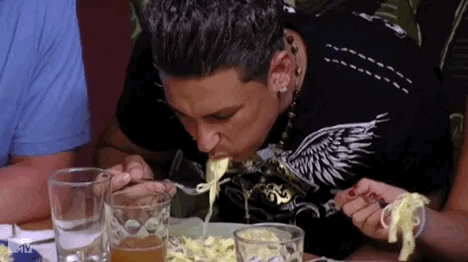 Guy Eating Pasta GIF | GIFDB.com