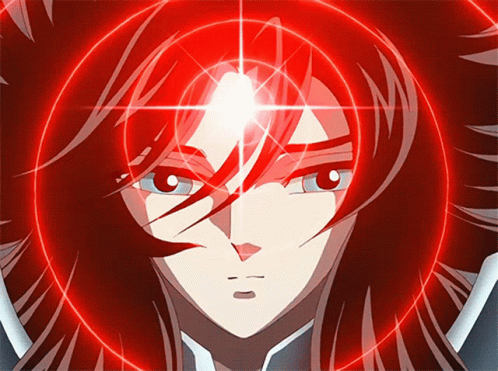Hades Saint Seya Anime Forehead Glow GIF | GIFDB.com