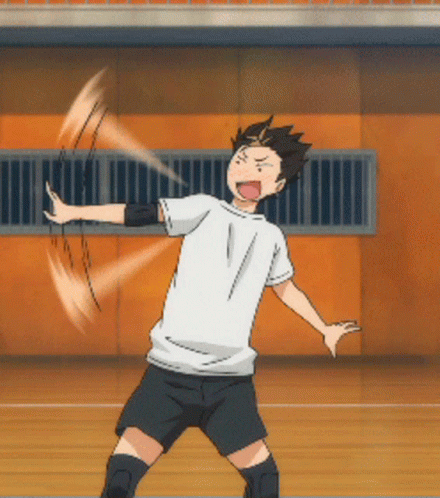 Haikyuu Nishinoya Silly Wave GIF | GIFDB.com