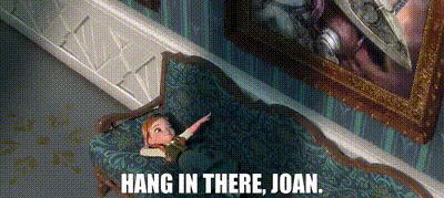 Hang In There Joan Wall Painting GIF | GIFDB.com