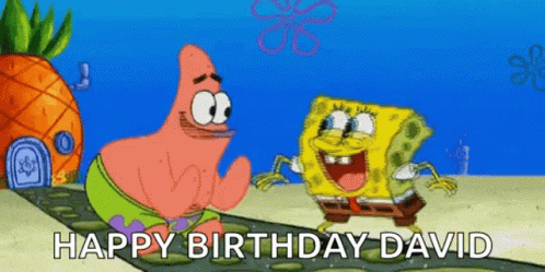 Happy Birthday David Spongebob Squarepants Patrick Star High Five GIF ...