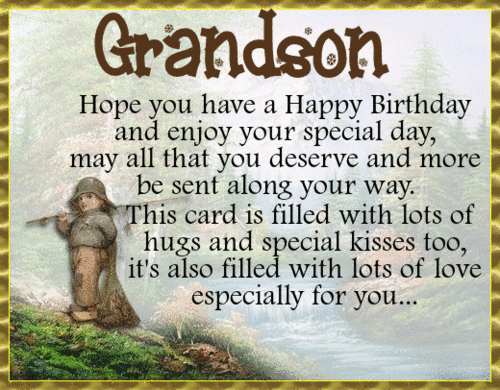 Happy Birthday Grandson Special Message GIF | GIFDB.com