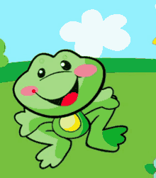 Happy Cute Dancing Frog Jump Sunny Day GIF | GIFDB.com