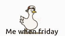 Happy Friday Dance Animated Duck Wearing Cap GIF | GIFDB.com