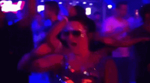 Happy Girl Rave Clubbing Party GIF | GIFDB.com