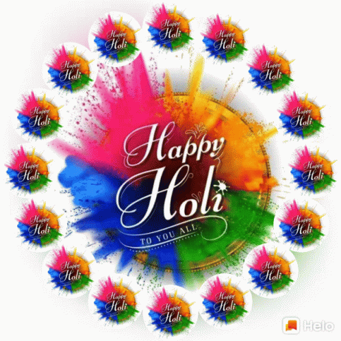 Happy Holi With Spinning Design GIF | GIFDB.com