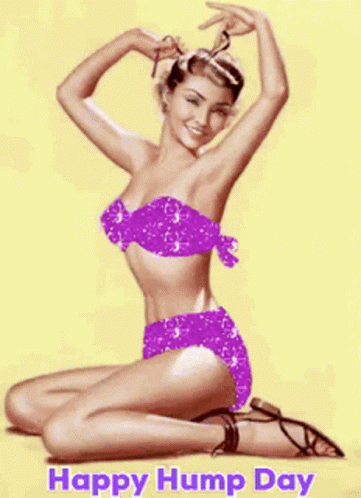 Happy Hump Day Woman Sparkling Pose GIF | GIFDB.com