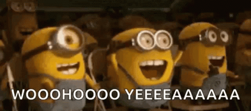 Happy Minions Woohoo Yeah GIF | GIFDB.com