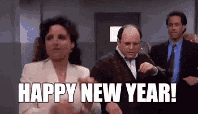 Happy New Year Funny Seinfeld Sitcom Characters GIF | GIFDB.com
