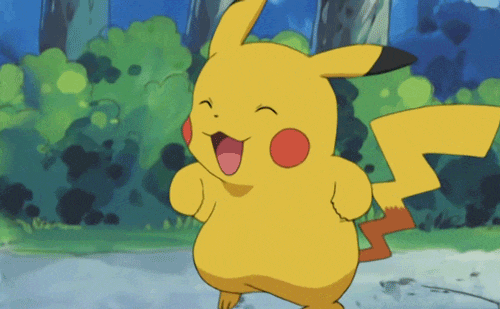 Happy Pikachu Hopping GIF | GIFDB.com