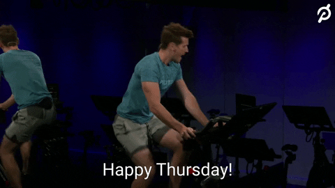 Happy Thursday Workout Peloton Bike GIF | GIFDB.com