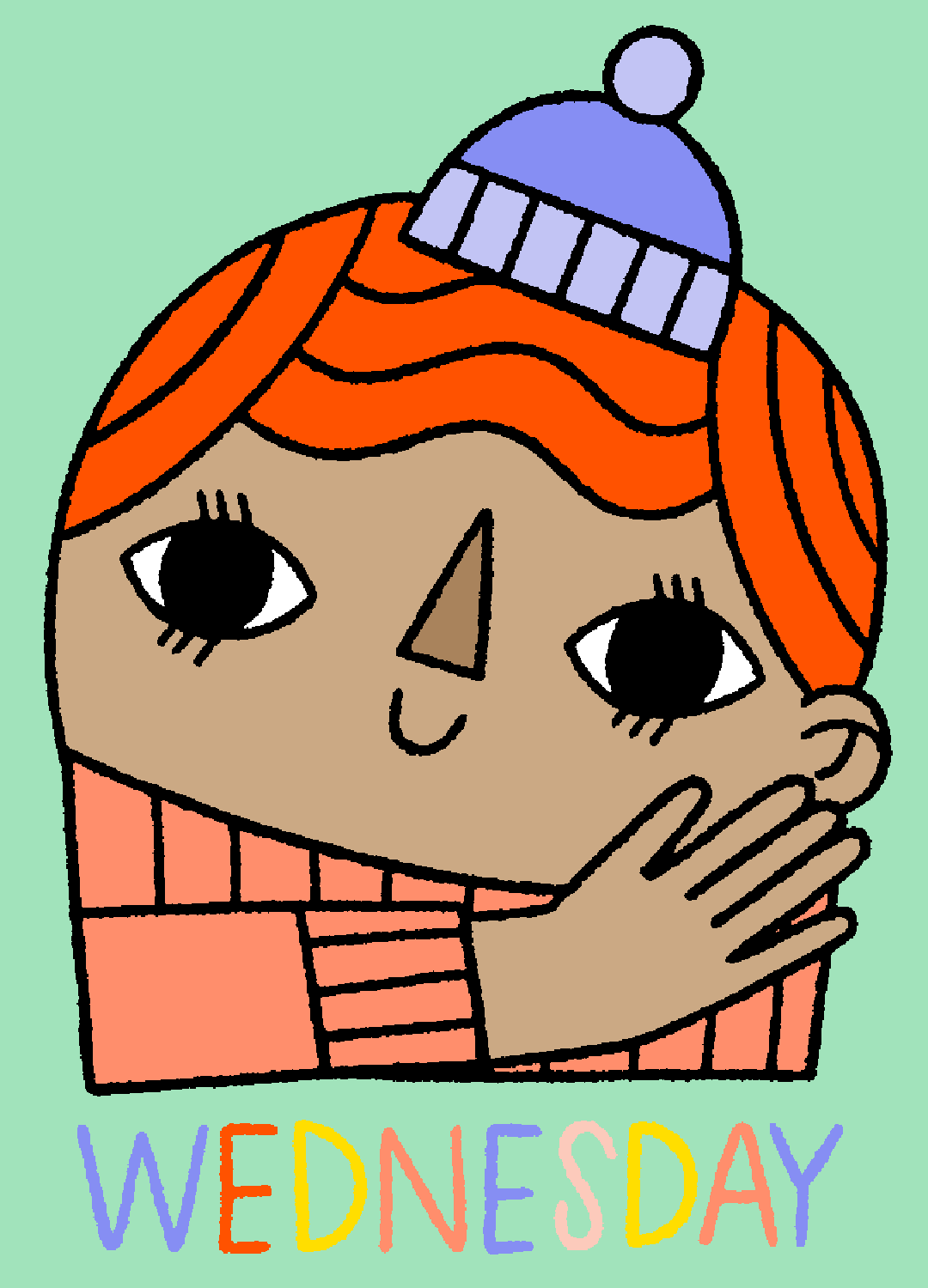 Happy Wednesday Girl Illustration GIF | GIFDB.com