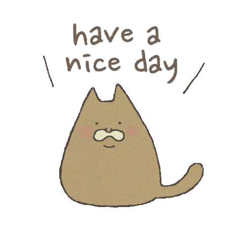 Have A Nice Day Brown Cat Old Man Face GIF | GIFDB.com