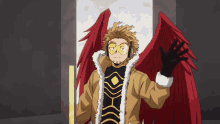 Hawks Hero Academia Waving Goodbye GIF | GIFDB.com