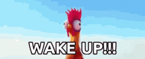 Hei Hei Wake Up GIF | GIFDB.com