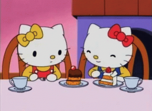 Hello Kitty Eating Cake GIF | GIFDB.com