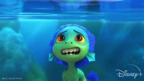 Hesitant Sea Creature Luca Paguro GIF | GIFDB.com