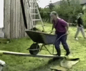 Hilarious Man Gardening GIF | GIFDB.com