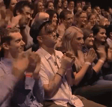 Hipster Audience Clap GIF | GIFDB.com