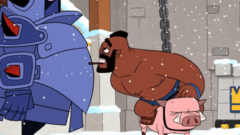 Hog Rider Under A Snowfall GIF | GIFDB.com