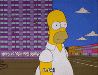 Homer Simpson Doh Building Collapse And Burn GIF | GIFDB.com