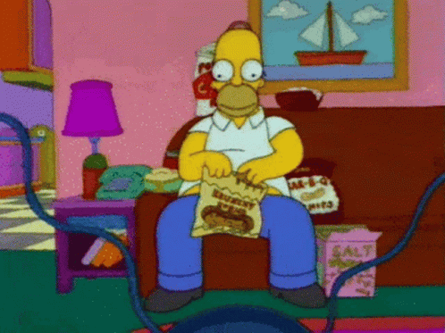 Homer Simpson Eating Junk Food GIF | GIFDB.com