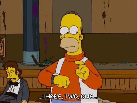 Homer Simpson Three Two One Countdown GIF | GIFDB.com