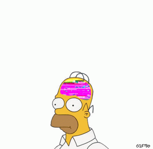 Homer Simpsons Static Brain GIF | GIFDB.com
