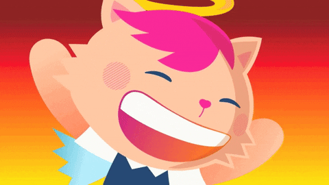 Hurray Happy Yay Cat Angel GIF | GIFDB.com
