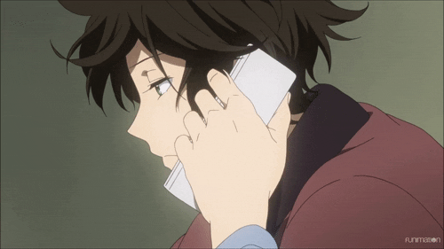 Hyouka Oreki Surprised Phone Call GIF | GIFDB.com