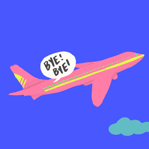 Illustration Bye Bye Airplane GIF | GIFDB.com
