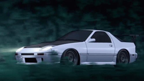 Initial D White Car GIF | GIFDB.com
