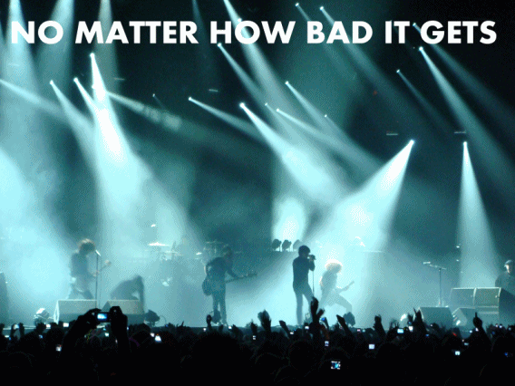 Inspirational Advice Don't Give Up Concert GIF | GIFDB.com