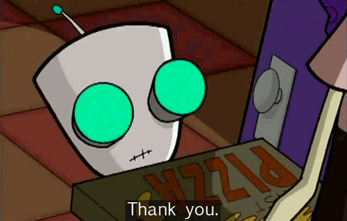 Invader Zim Gir Receiving Pizza GIF | GIFDB.com