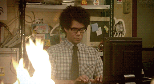 It Crowd Fire Maurice Moss GIF | GIFDB.com