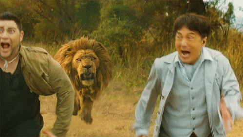 Jackie Chan Chased By Lion GIF | GIFDB.com