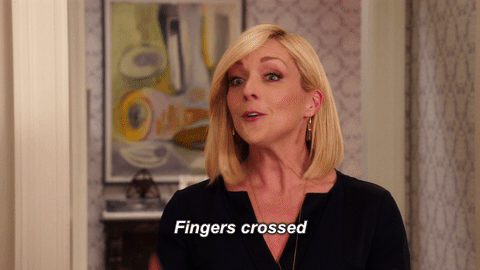 Jane Krakowski Fingers Crossed GIF | GIFDB.com