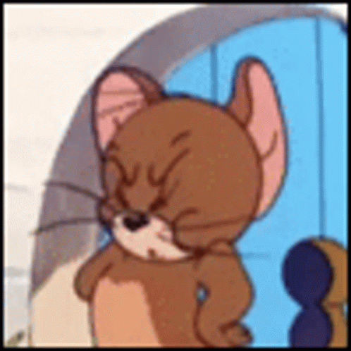 Jerry Mouse Eye Closed Shaking Head GIF | GIFDB.com