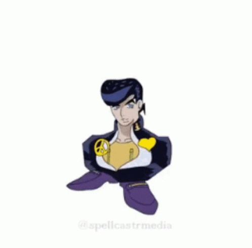 Jojo's Bizarre Josuke Walking Without Legs GIF | GIFDB.com