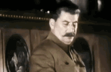 Joseph Stalin Drinking Vodka Vintage Clip GIF | GIFDB.com