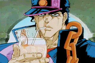 Jotaro Kujo Sipping Cocktail GIF | GIFDB.com