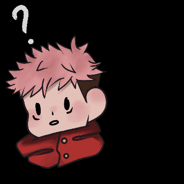 Jujutsu Kaisen Yuji Confused Sticker GIF | GIFDB.com