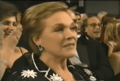 Julie Andrews Oscars Thumbs Up GIF | GIFDB.com
