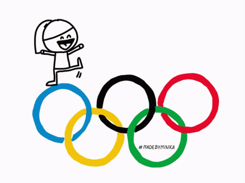 Jumping On Olympic Rings Animation GIF | GIFDB.com