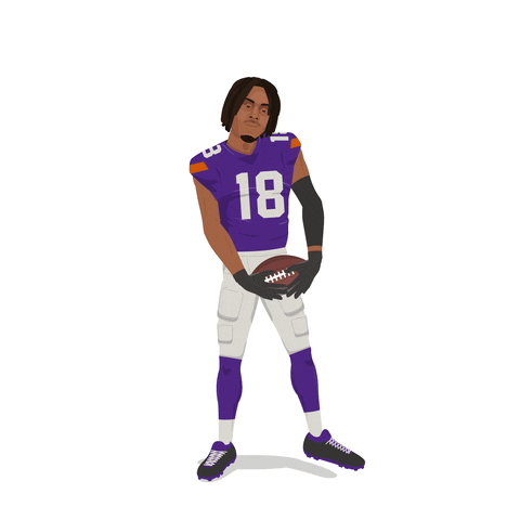 Justin Jefferson Nfl Vikings Cartoon GIF | GIFDB.com
