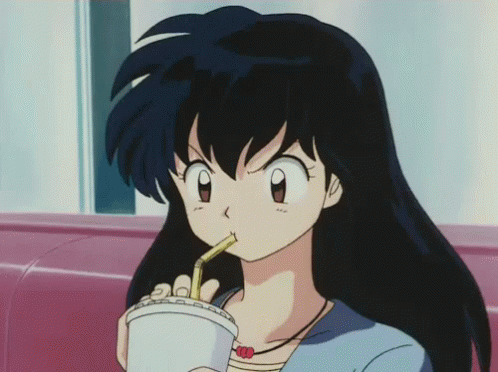 Kagome Mad Drinking GIF | GIFDB.com