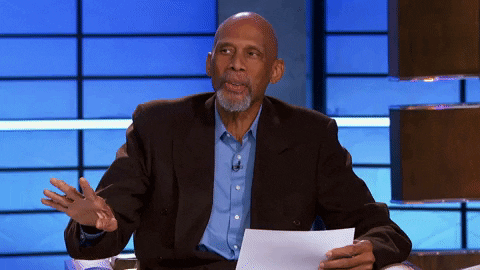 Kareem Abdul Jabbar Laughing Out GIF | GIFDB.com