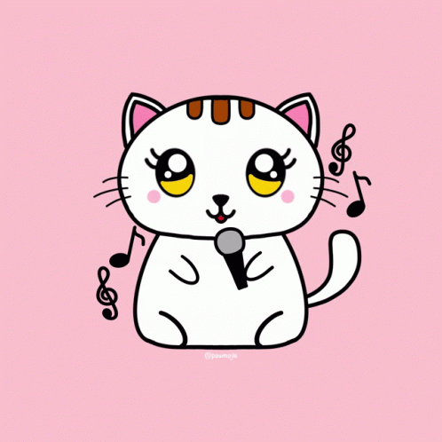 Kawaii Cat Singing Song GIF | GIFDB.com